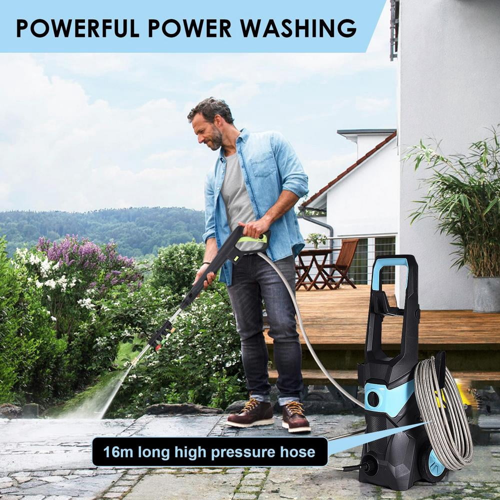 High-Performance 3000W 2100PSI Electric Pressure Washer with Wheels ...