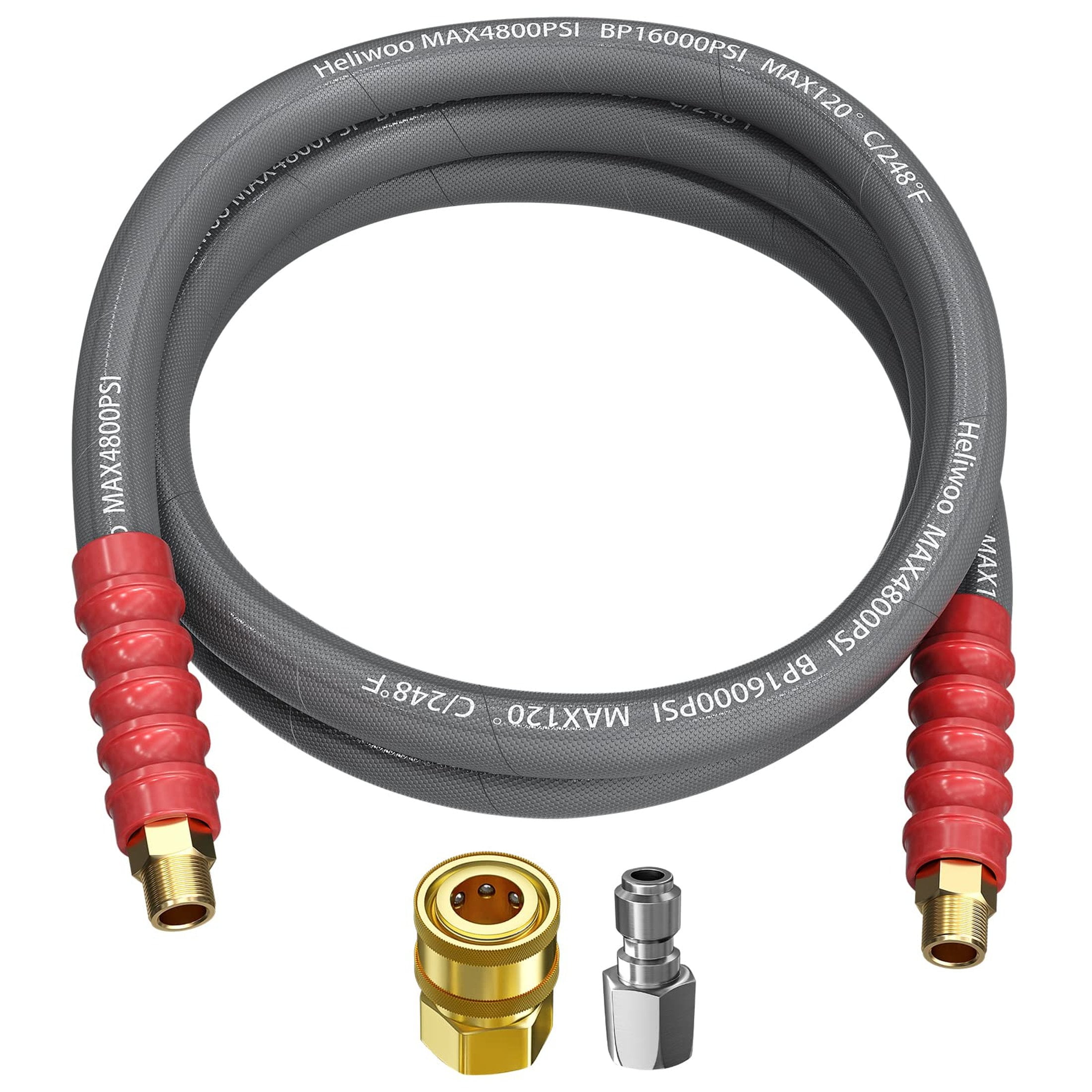 High-Performance 8FT Pressure Washer Whip Hose with Quick Connect ...