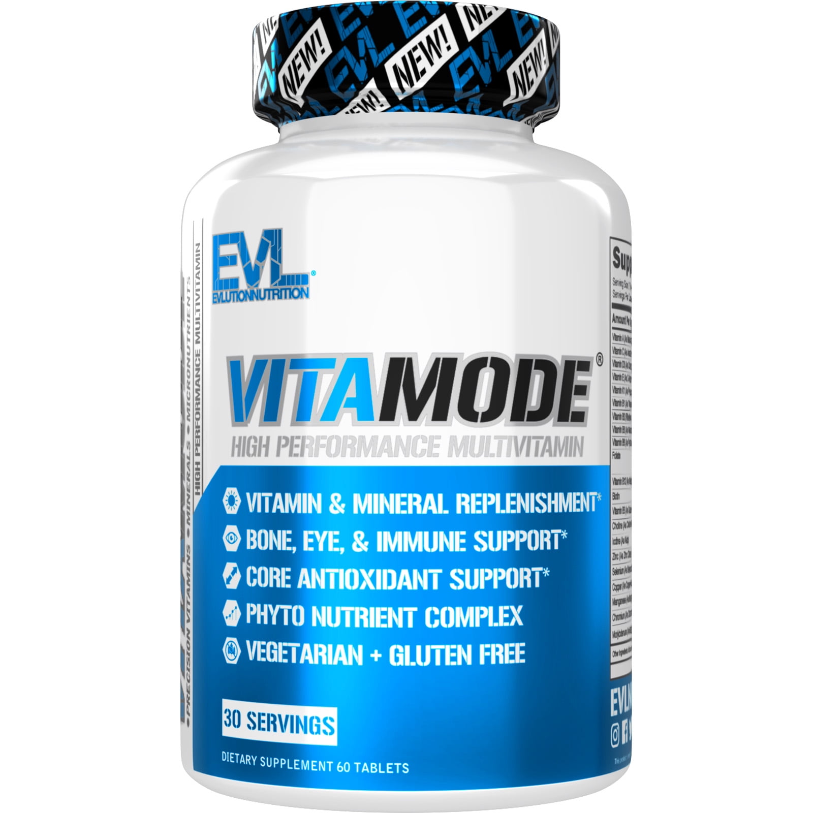 Evlution Nutrition VitaMode Men's Multivitamin - Immune, Energy, Brain ...