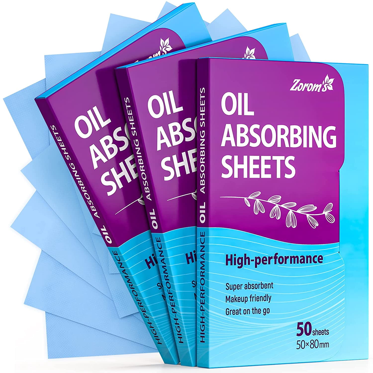 High-Performance Oil Absorbing Sheets for Face - 3 pack (150 sheets ...