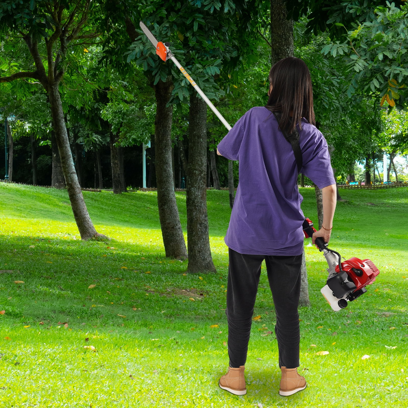 High-Performance Pole Chainsaw with 2-Stroke Engine, Adjustable ...