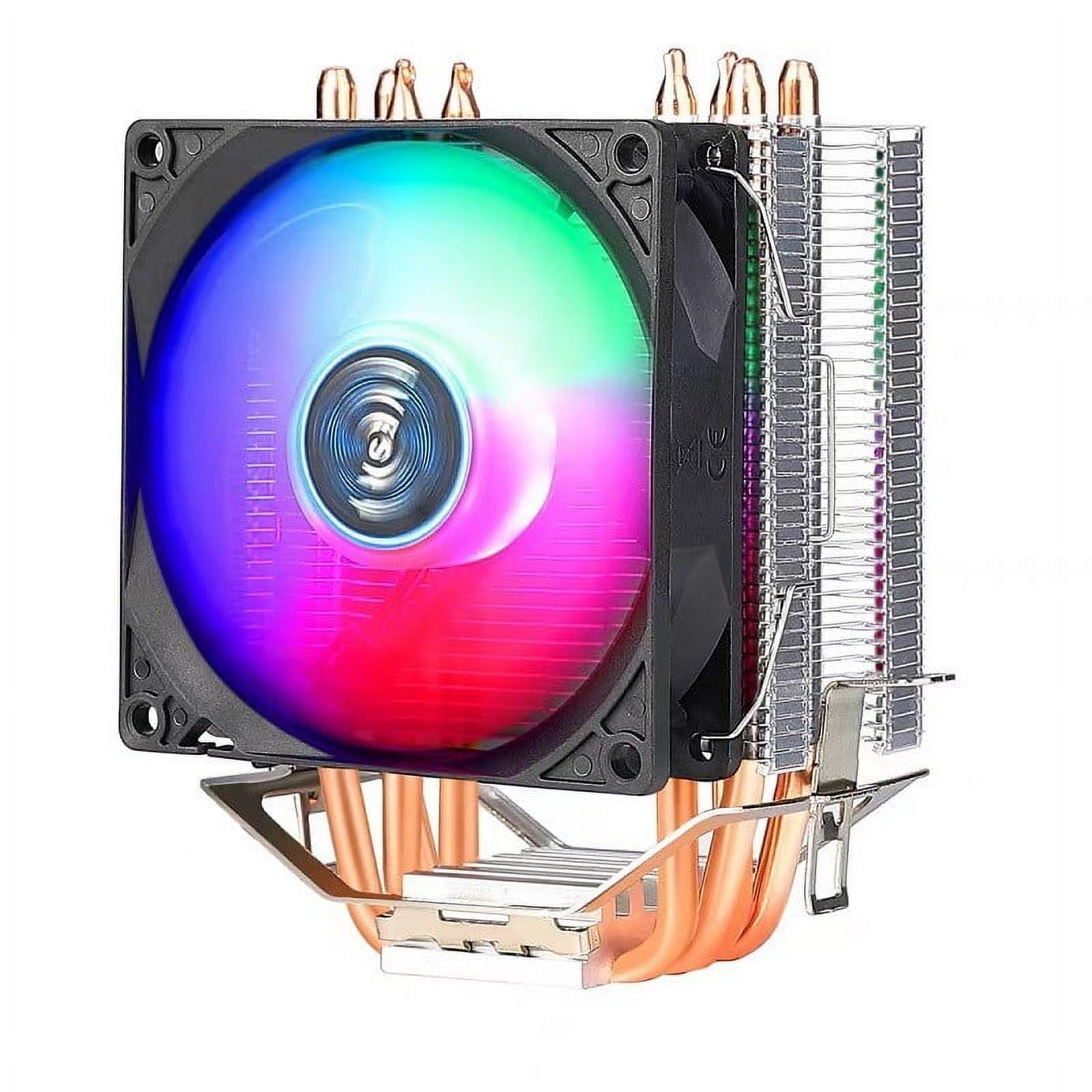 High-Performance Rgb Cpu Air Cooler with for Rainbow Lighting, 2 Heat ...