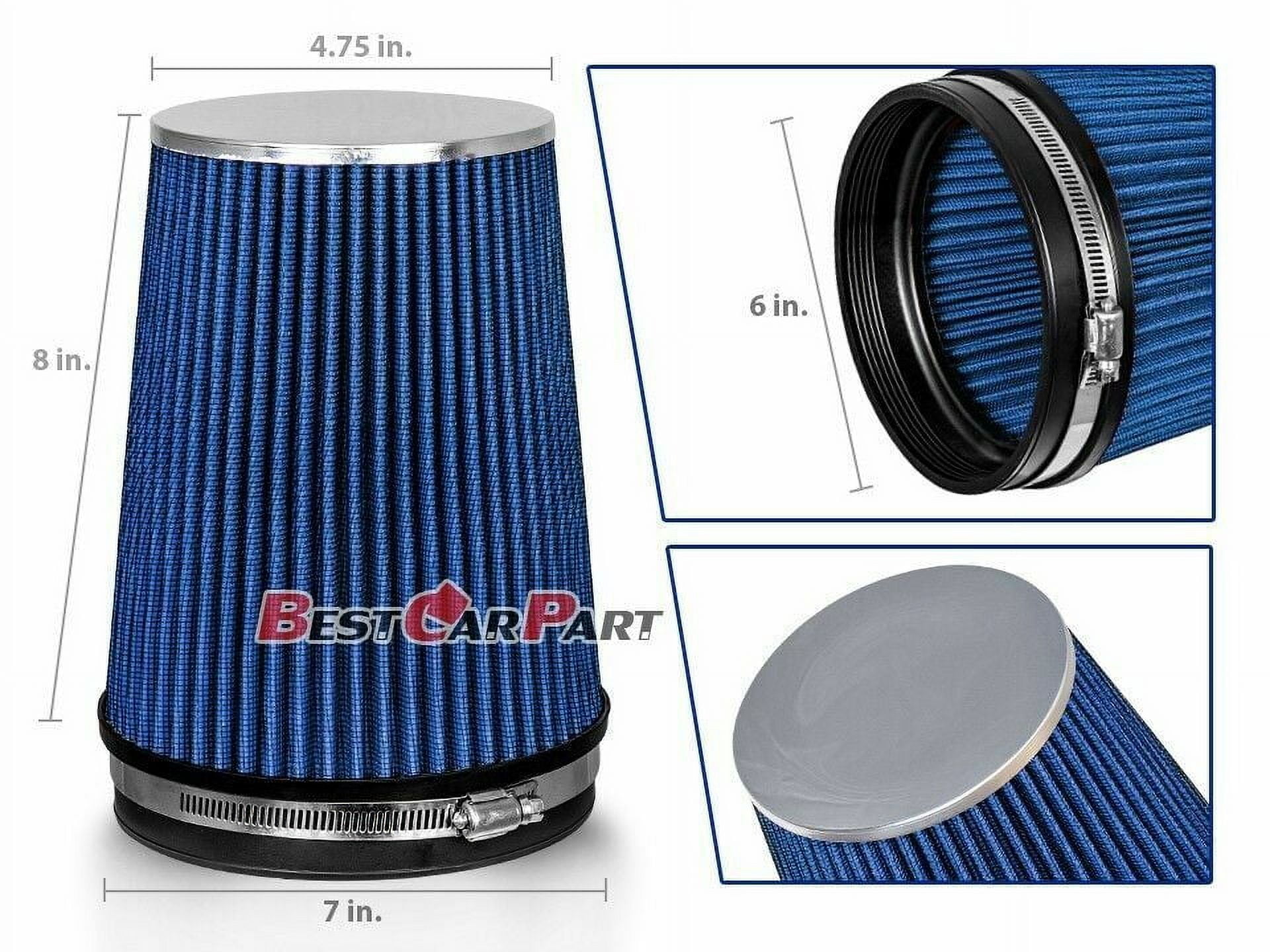 High Performance Smallzonex 6-Inch Truck Air Intake Cone Filter - Boost ...