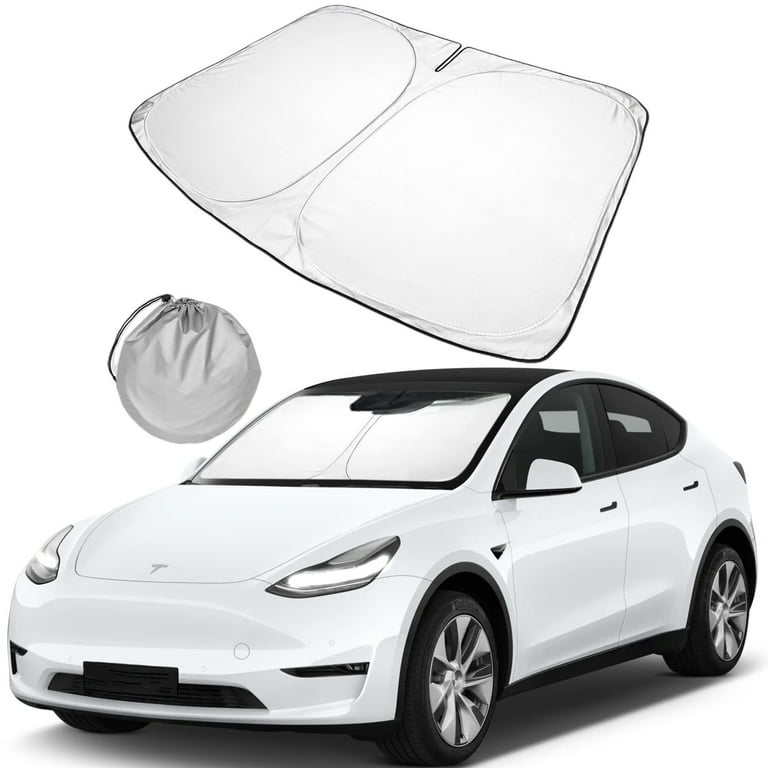 Cool 99 High Performance Sunshade for Tesla Model 3 UV Protection and Heat Shield Size 35cm 33cm 3cm Black