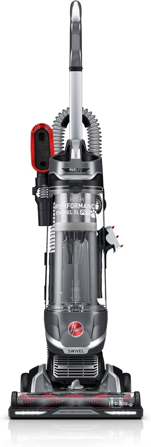 High Performance Swivel XL Vacuum Cleaner, Bagless Upright Vacuum, HEPA ...