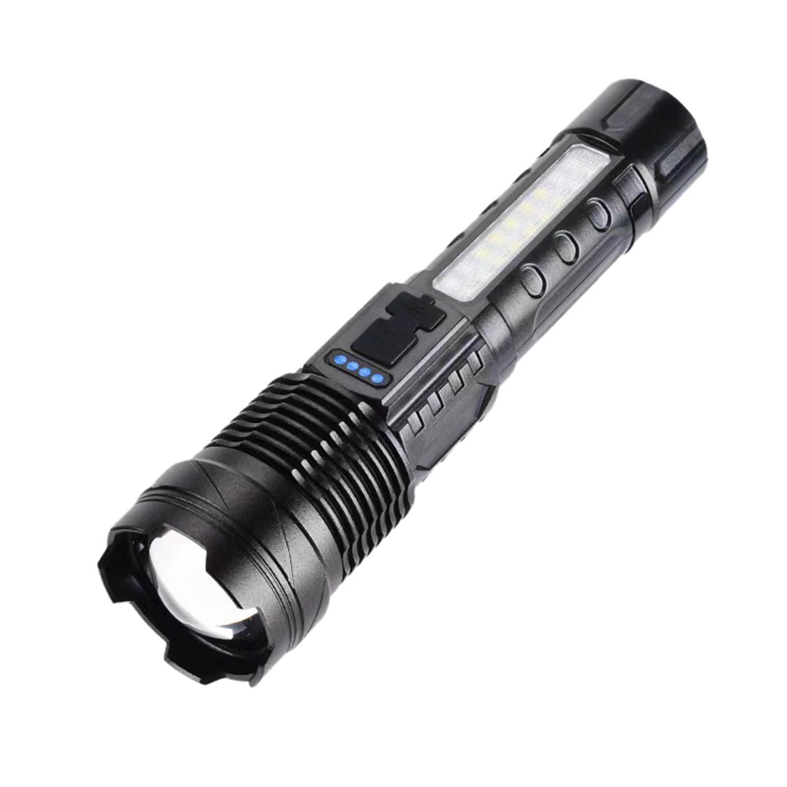 High Performance USB Rechargeable LED Flashlight 800 Lux Strong Beam ...