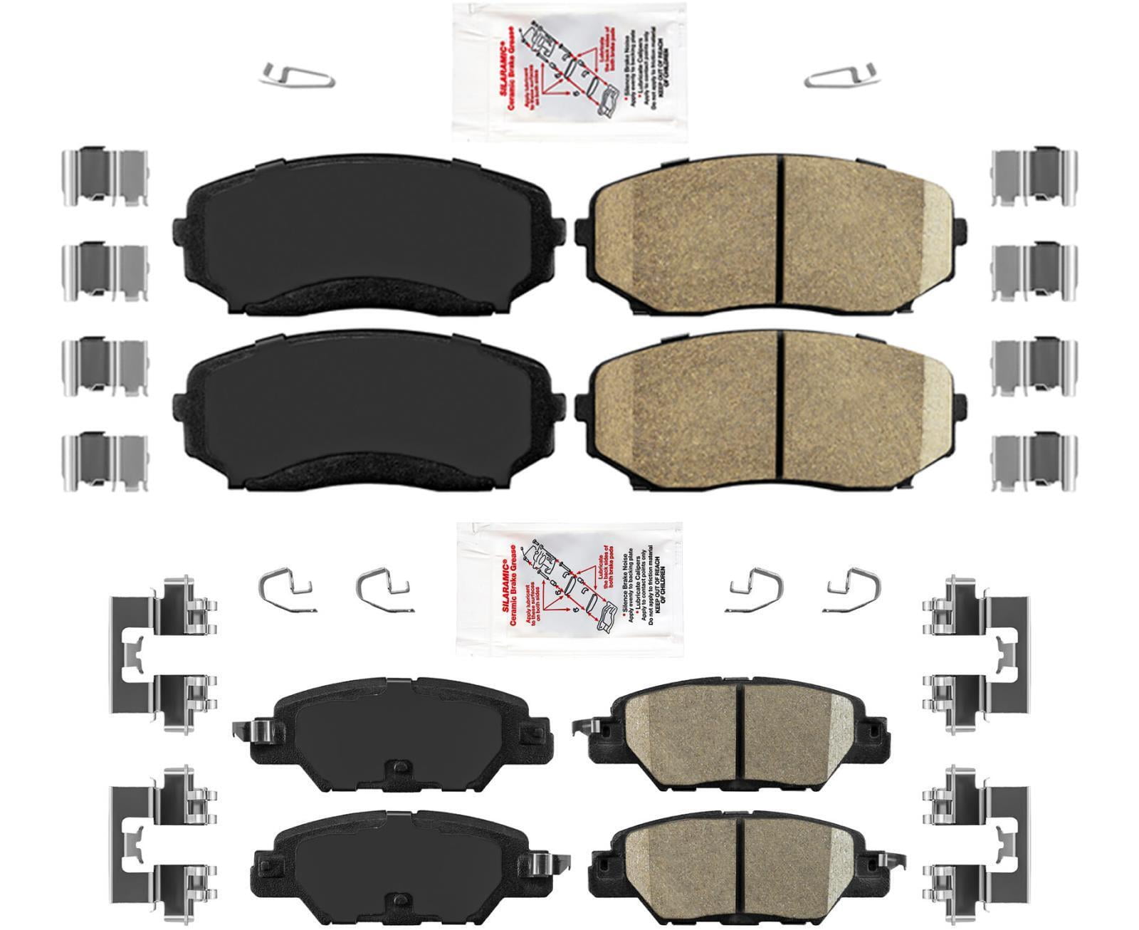 High-Performance iPro Ceramic Front + Rear Disc Brake Pads Kit: 2019 ...