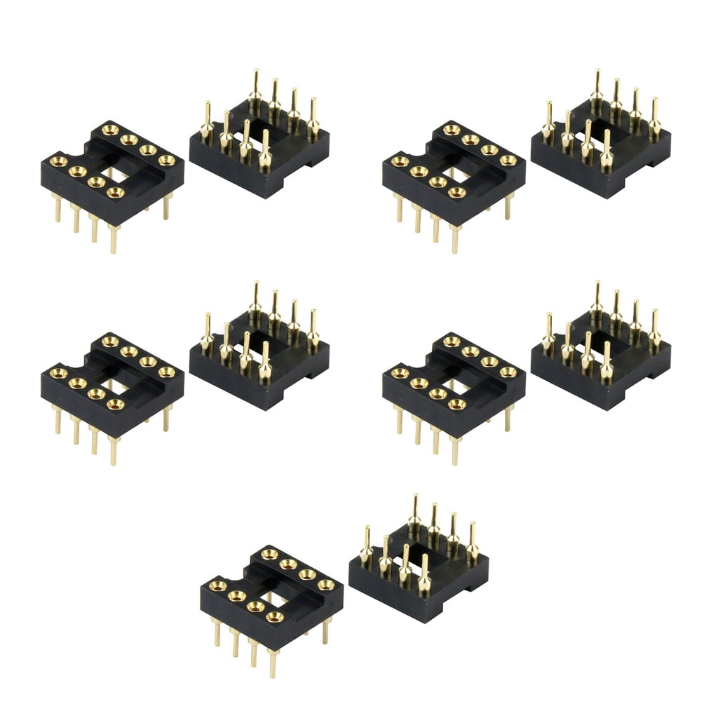 High Performances DIP8 IC Test Socket With Gold-Plated Round Hole 8pin ...