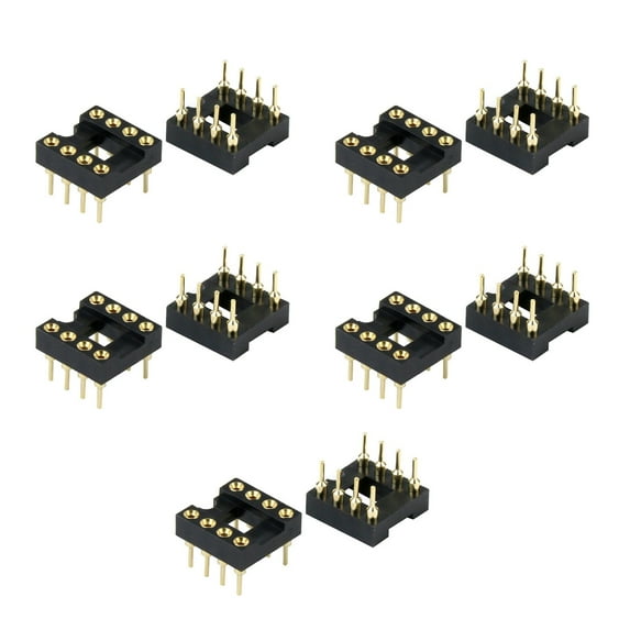 High Performances DIP8 IC Test Socket With Gold-Plated Round Hole 8pin ...