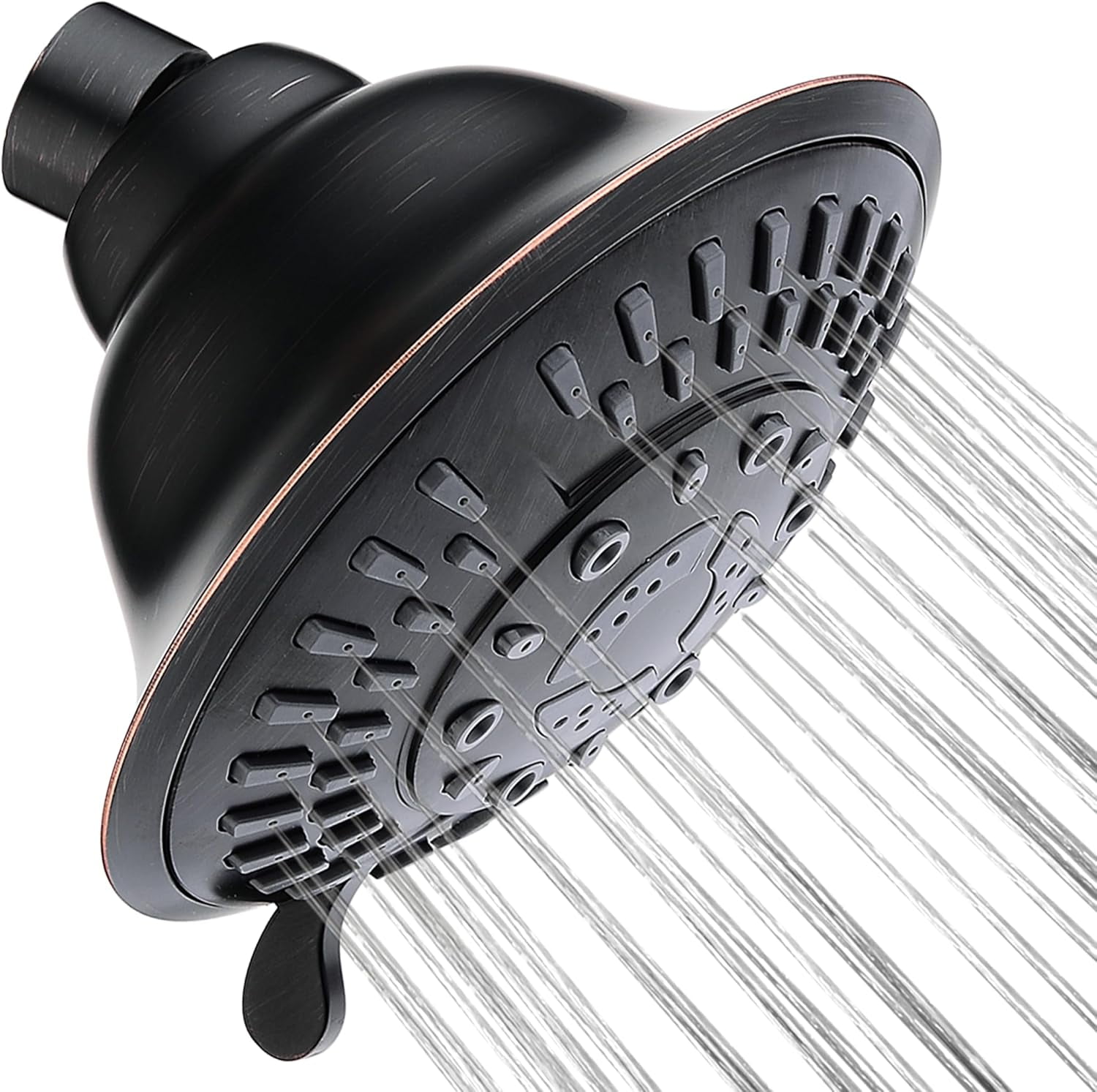 High Pessue ain Showe Head, Fixed Showe Head with 5 Spay Settings ...