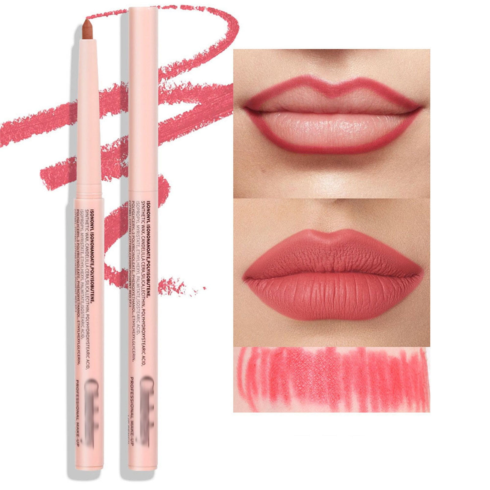 High Pigmented Lip Liner 6 Colors Creamy Velvet Lip Liner Rotate ...