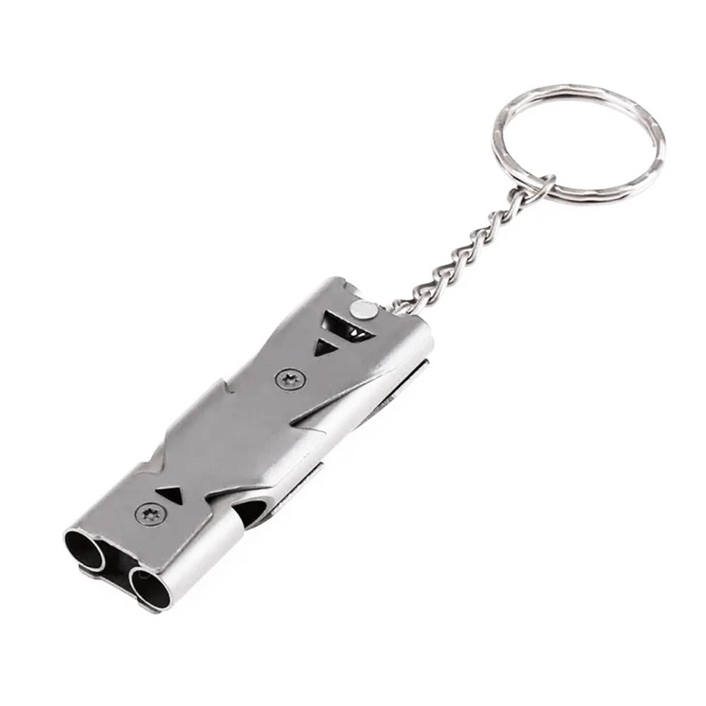 High Pitch Stainless Steel Survival Whistle - 80-150 Decibels, Multi ...