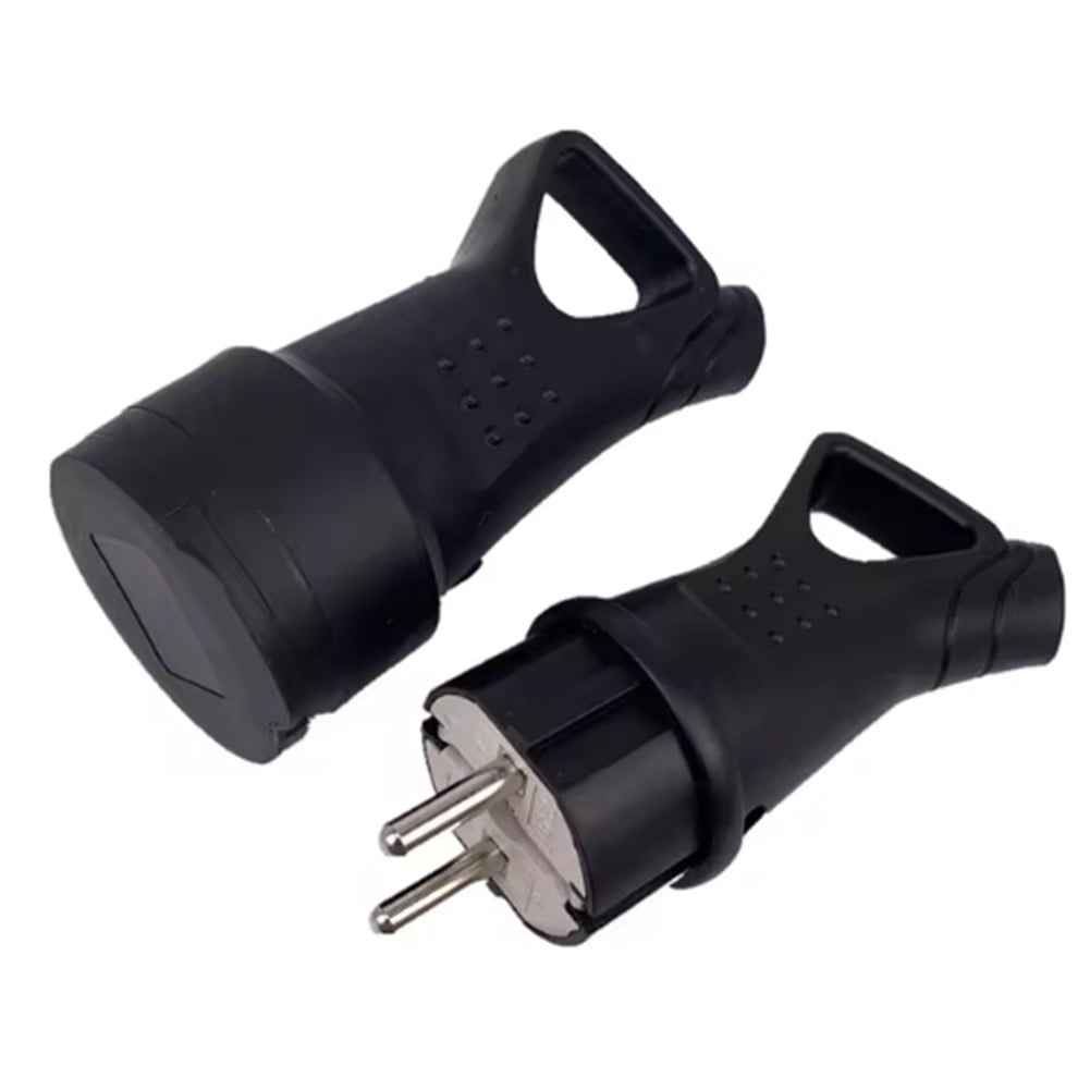 High Poer Socket Rubber Waterproof Electrical Grounded EU Connector 16A 250V Industrial Socket ...
