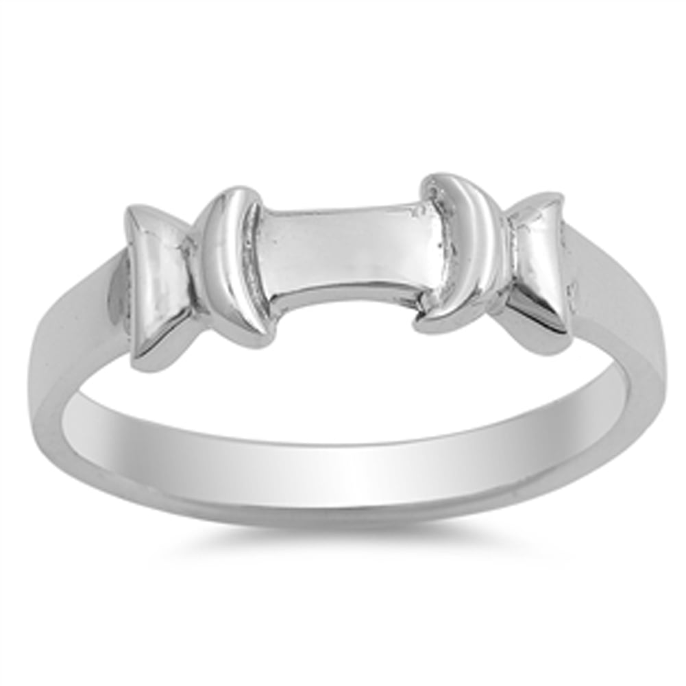 High Polish Raised Curve Ring .925 Sterling Silver Band Jewelry Female ...