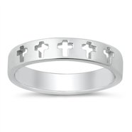 Sterling Silver Victorian Style Open Cross Ring - Walmart.com