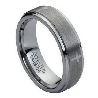 12mm Silver Tungsten Ring Tungsten Carbide Ring Shiny Polish Tungsten ...