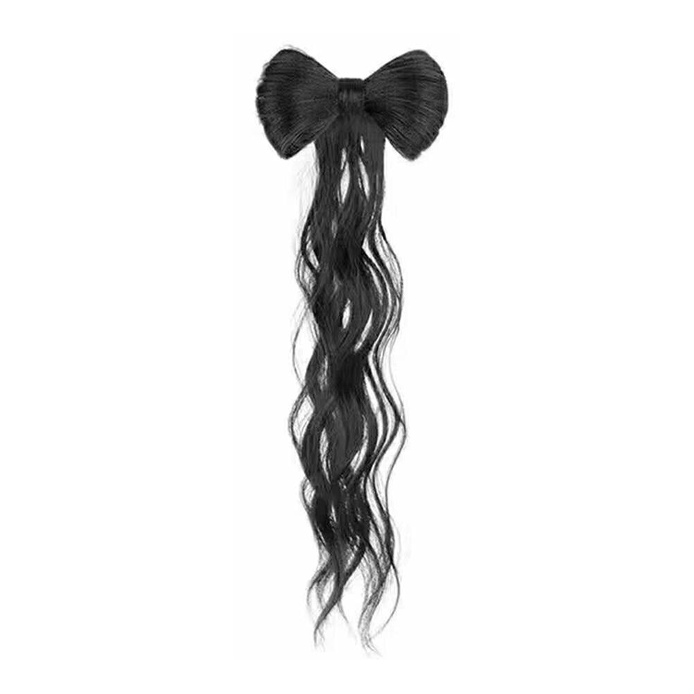 High Ponytail Bow Half Tie Hair Bundle Curly Ponytail Wig GX - Walmart.com