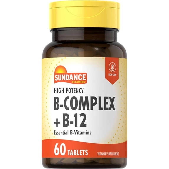 Sundance Vitamins, High Potency Vitamin B-Complex, 60 Tablets - Walmart.com