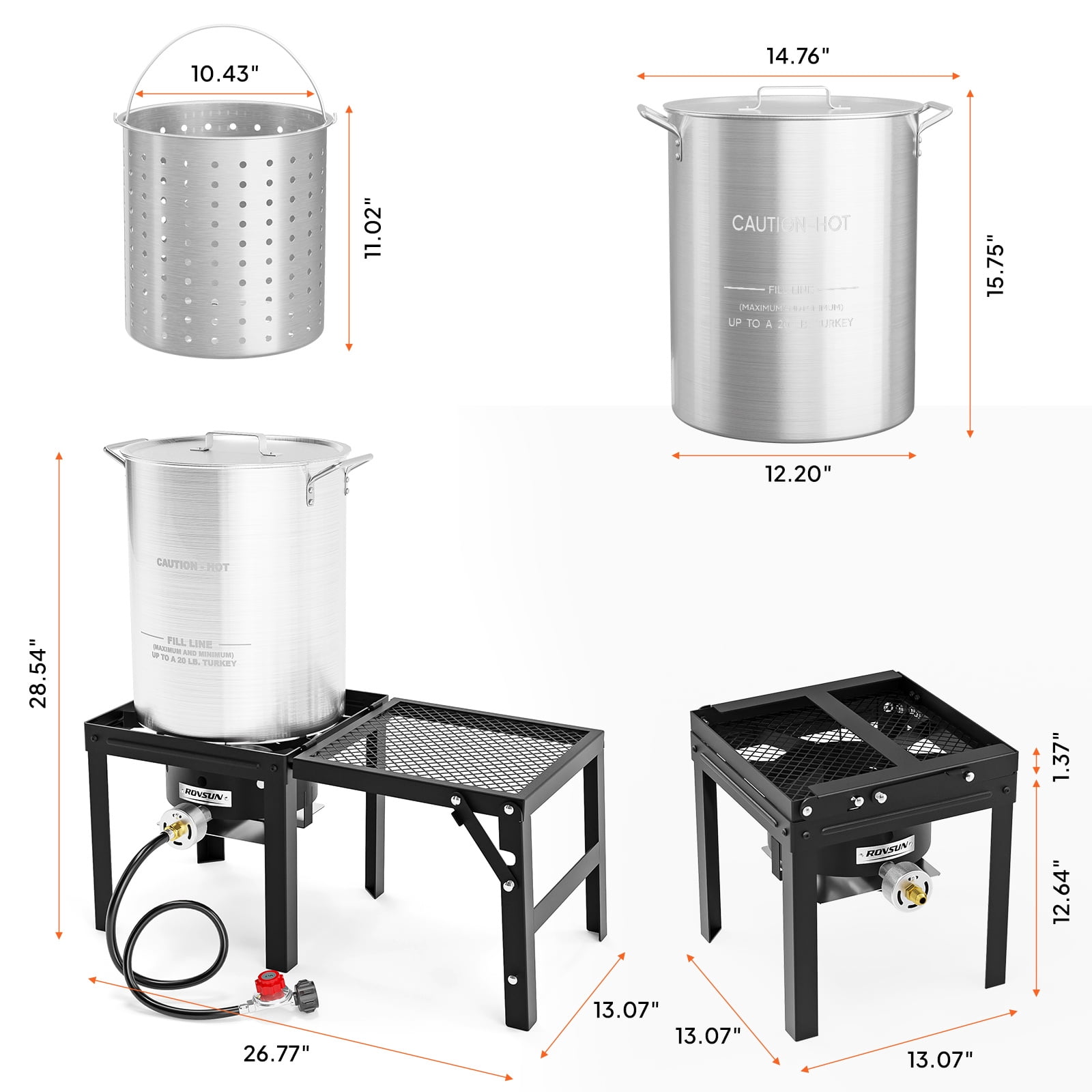 High-Power 4-Burner Portable Propane Griddle and Grill Combo with ...