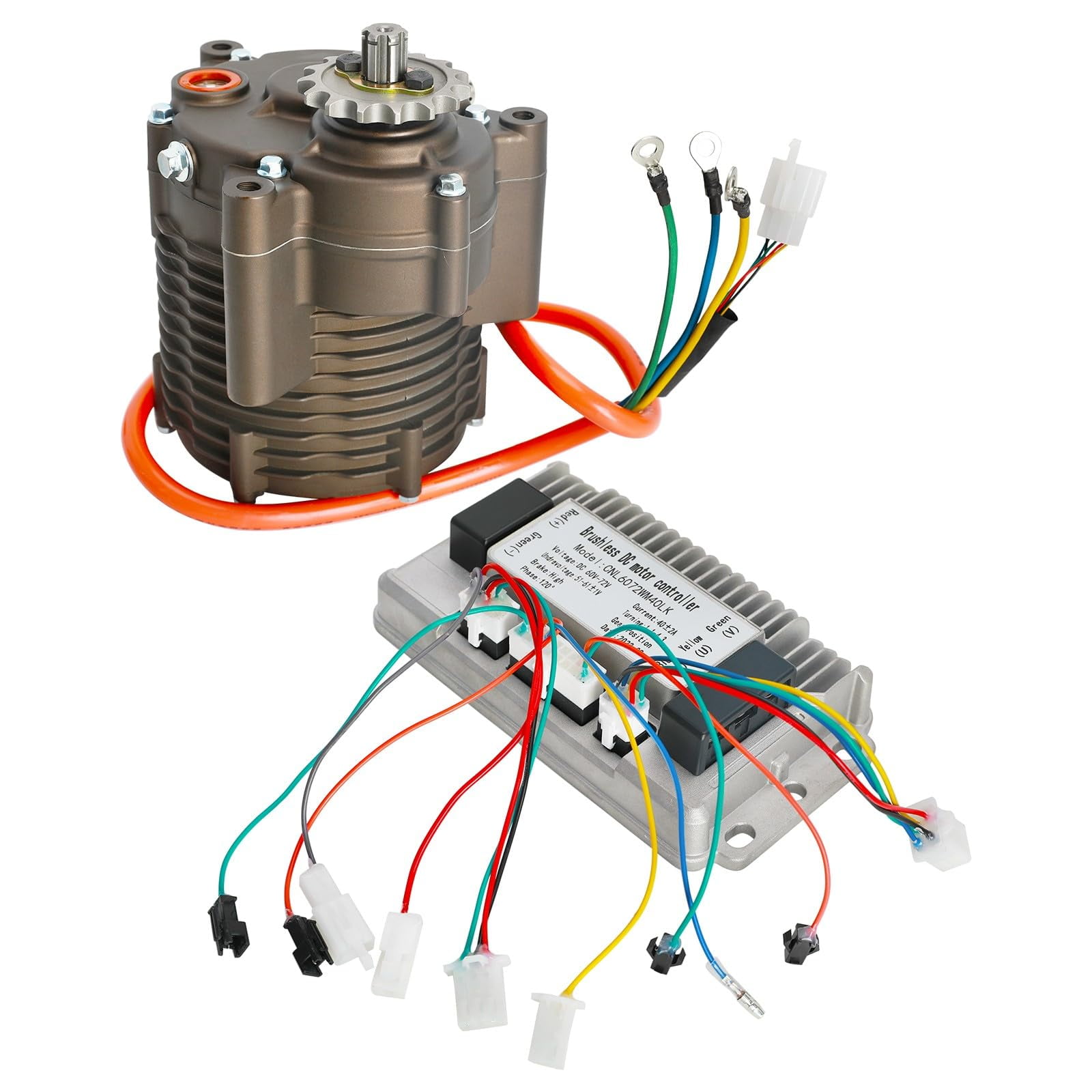 High-Power 72V 1000W Brushless DC Motor & Speed Controller for Electric ...