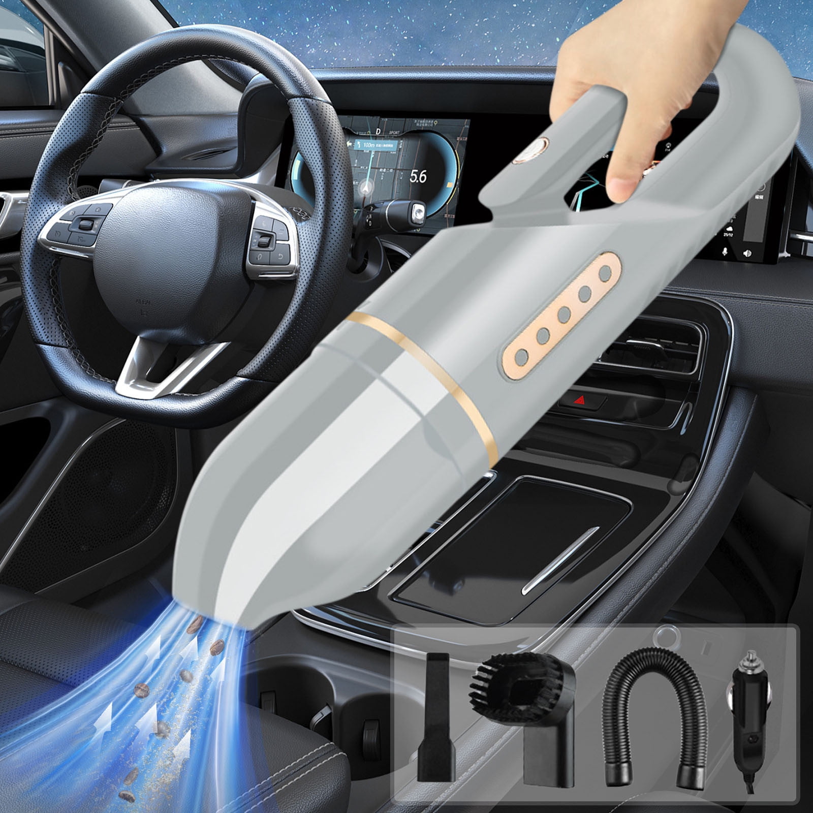 High Power Car Vacuum Cleaner with 4500Pa Suction Portable Handheld ...