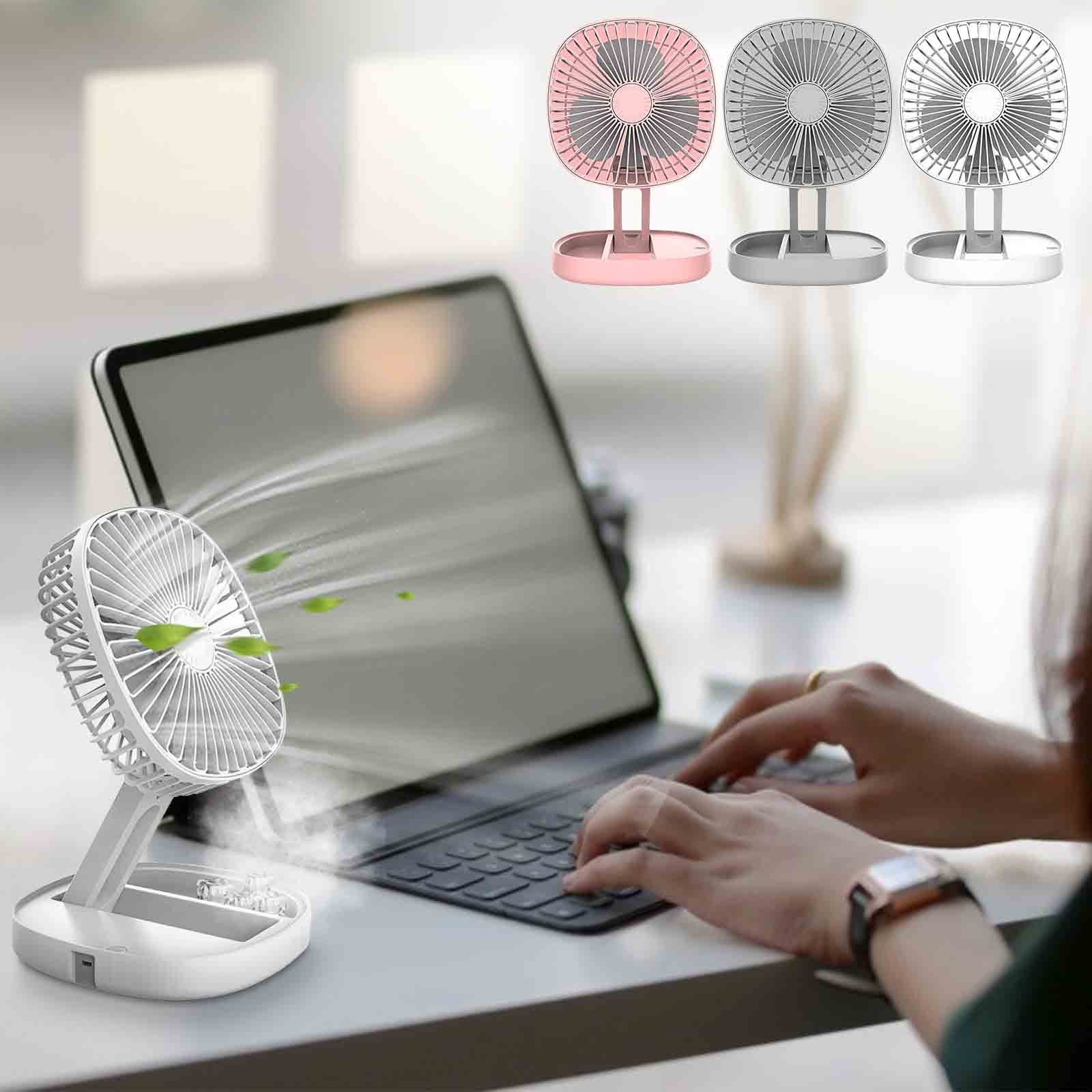 High Power Desktop Fan Portable USB Circulation Fan | 4-Speed | Type-C ...