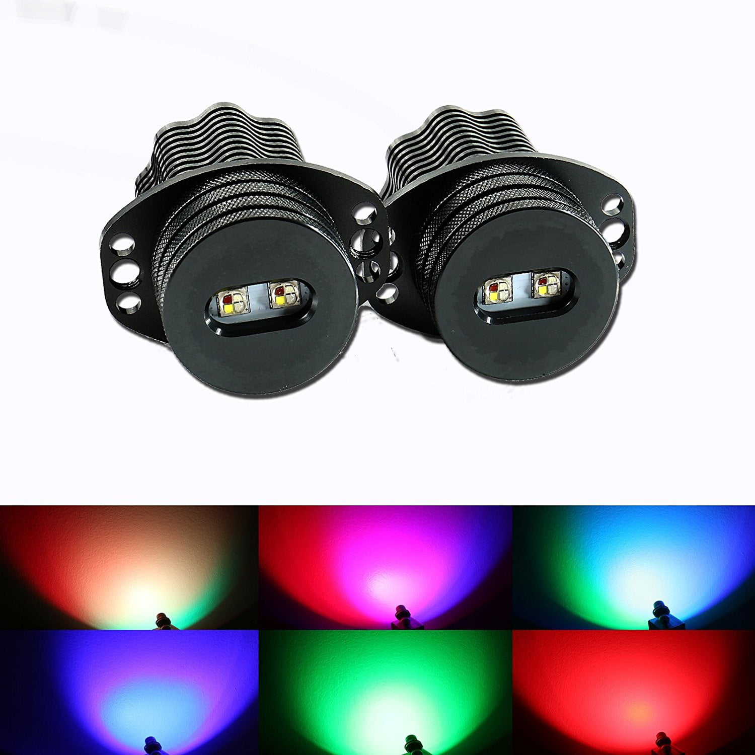 High Power Error Free RGB Multi-Color E90 LED Angel Eyes Halo Light ...