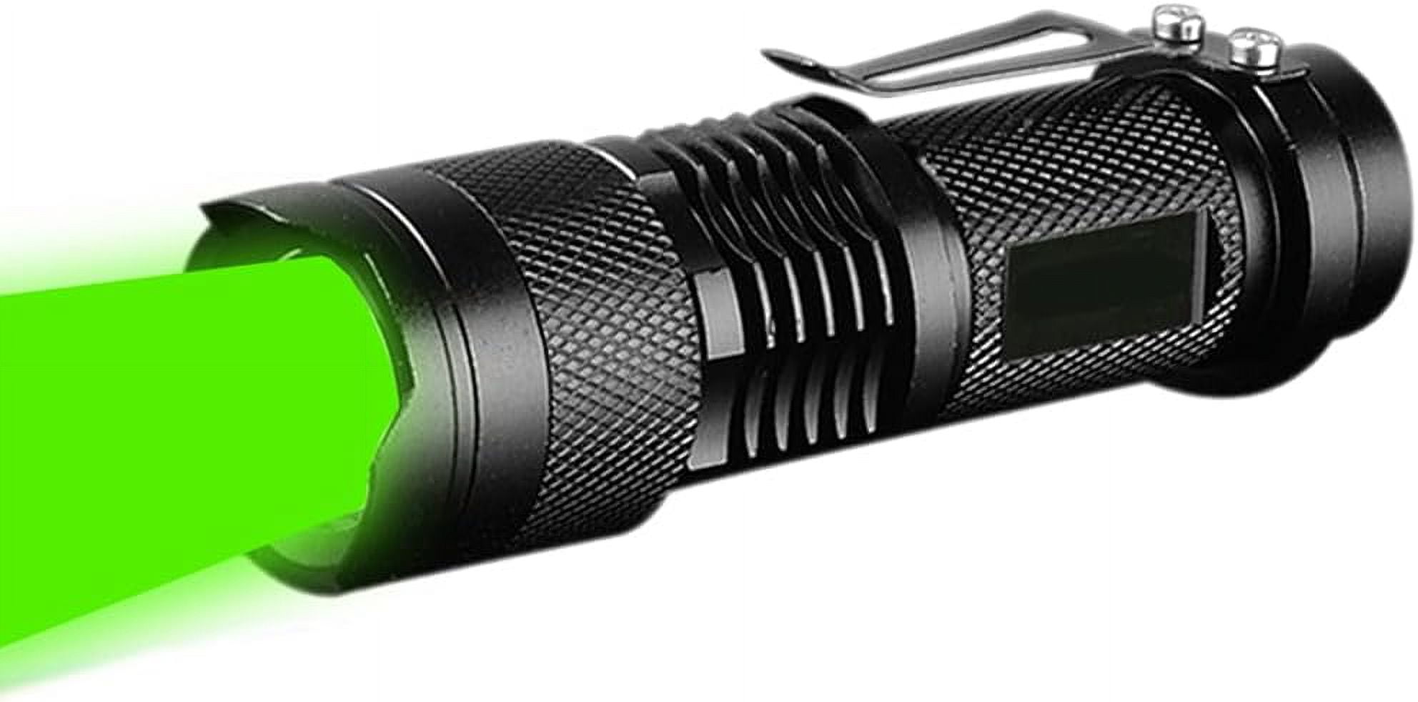 High Power Green LED Flashlight, 3 Modes Green Flashlight, Green Light ...