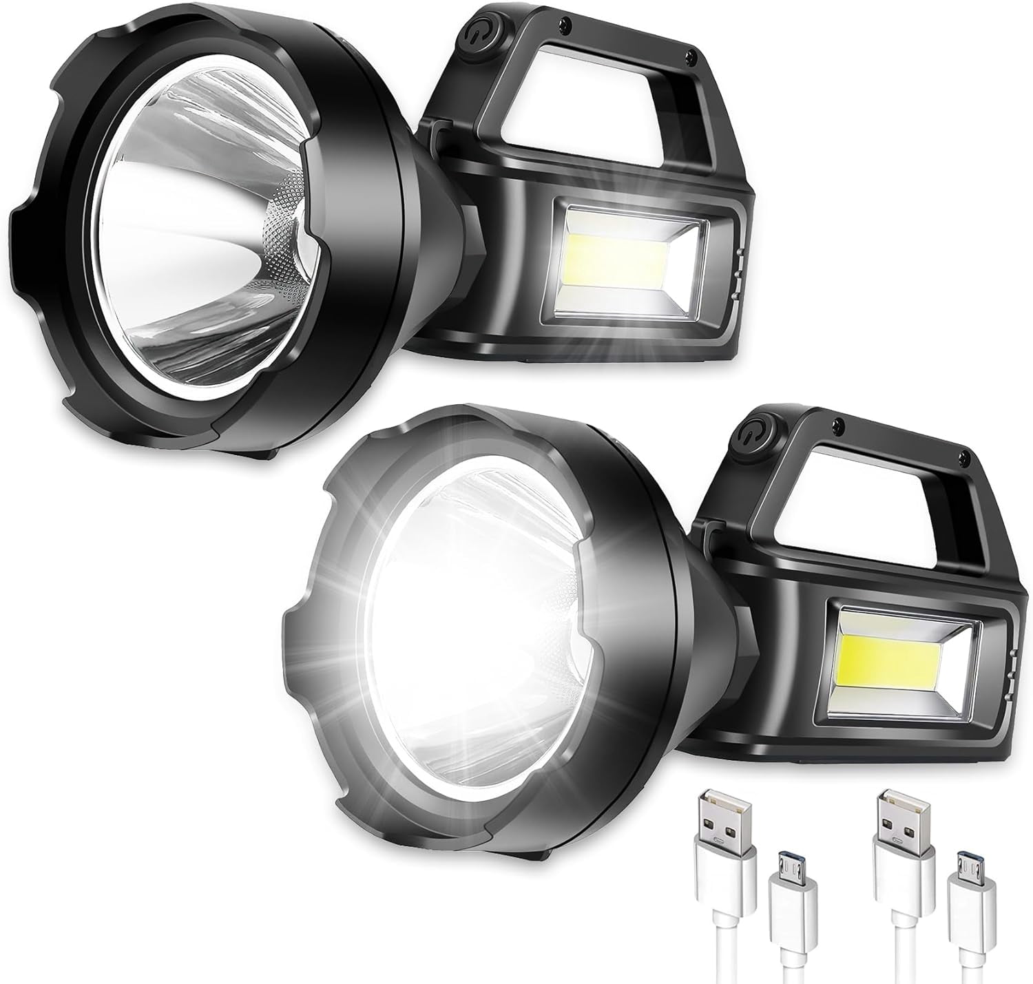 High Power Handheld Flashlight, Rechargeable Spotlight Flashlight ...