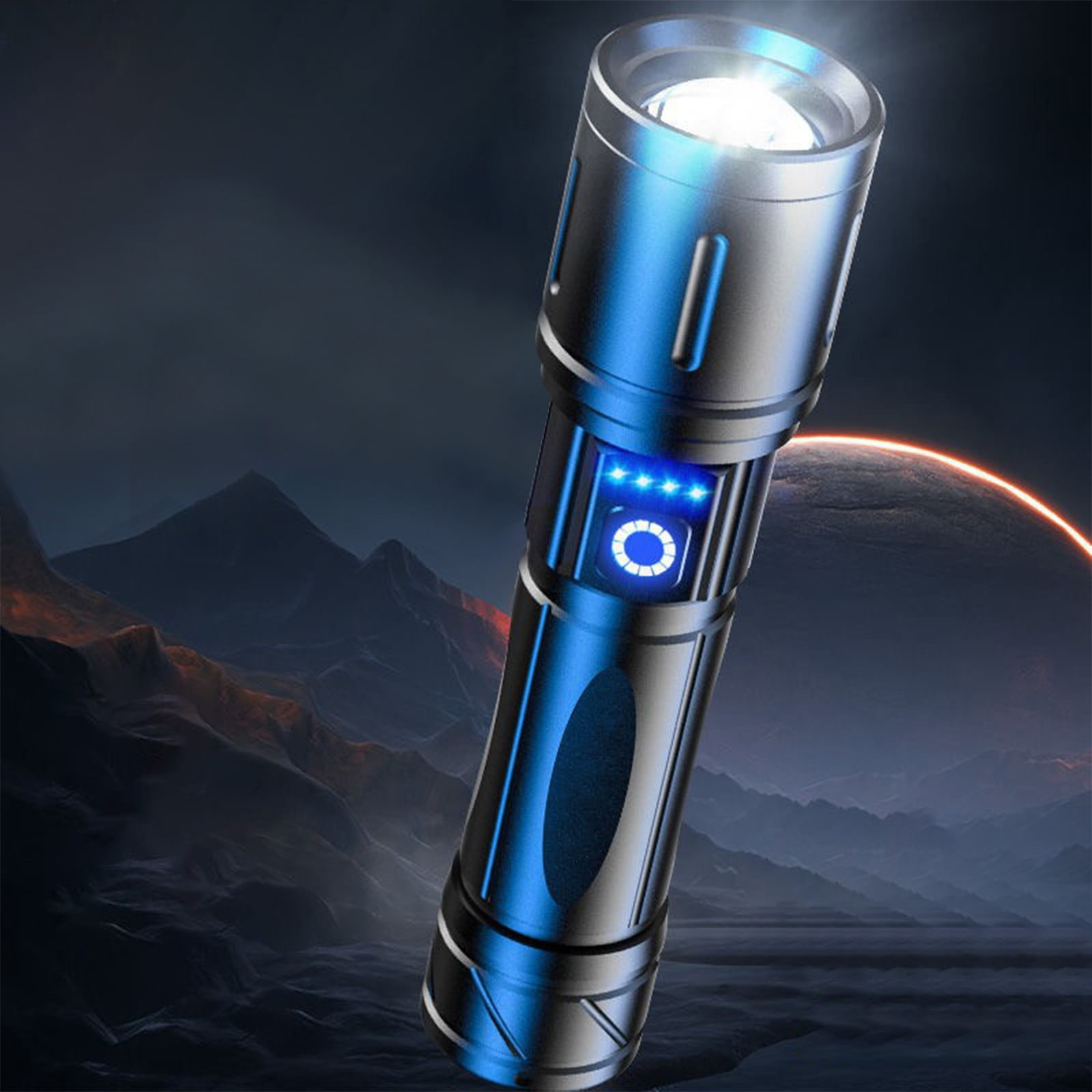 High Power LED Flashlight, 1000 Lumens Searchlight, Variable Brightness ...