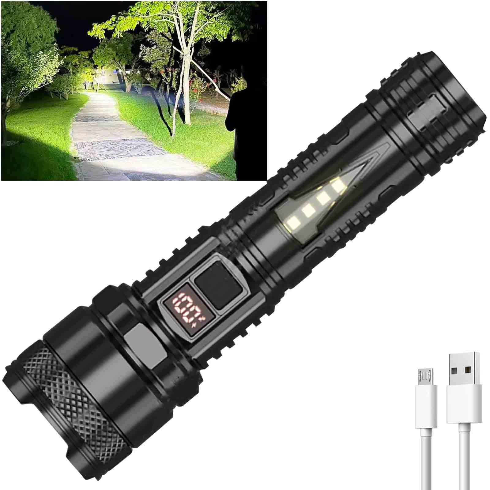 High Power Portable LED Flashlight | Mini Rechargeable Quad Core | 25W ...
