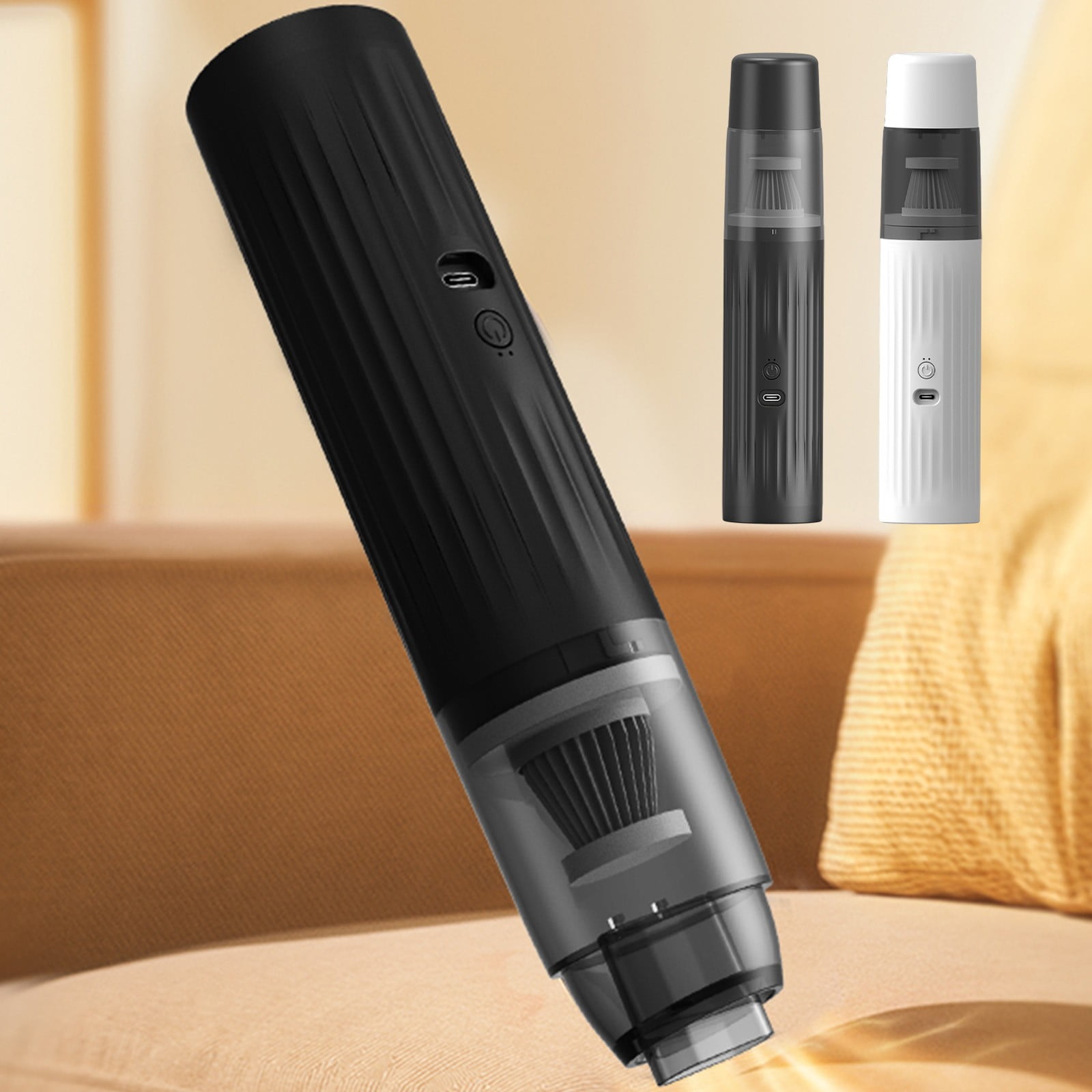 High-Power Portable Vacuum, Wireless Car Cleaner, Rechargeable 2000mAh ...