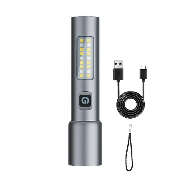 High Power Rechargeable Flashlight with Type C Fast Charging for Night ...
