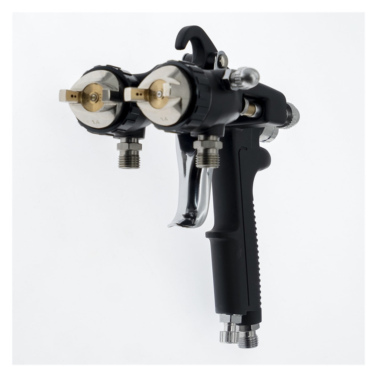 High Power Spray Gun Double Nozzle Chrome/silver Spray Gun For Two ...