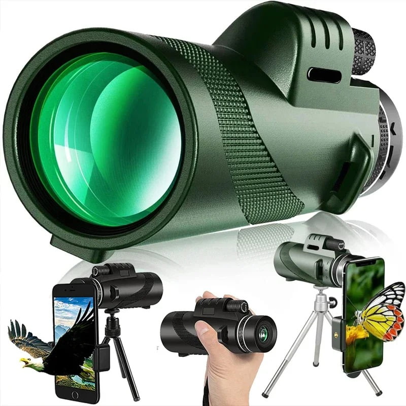 High-Power Zoom Telescope 20-60x60mm - Portable Folding HD Lens for ...
