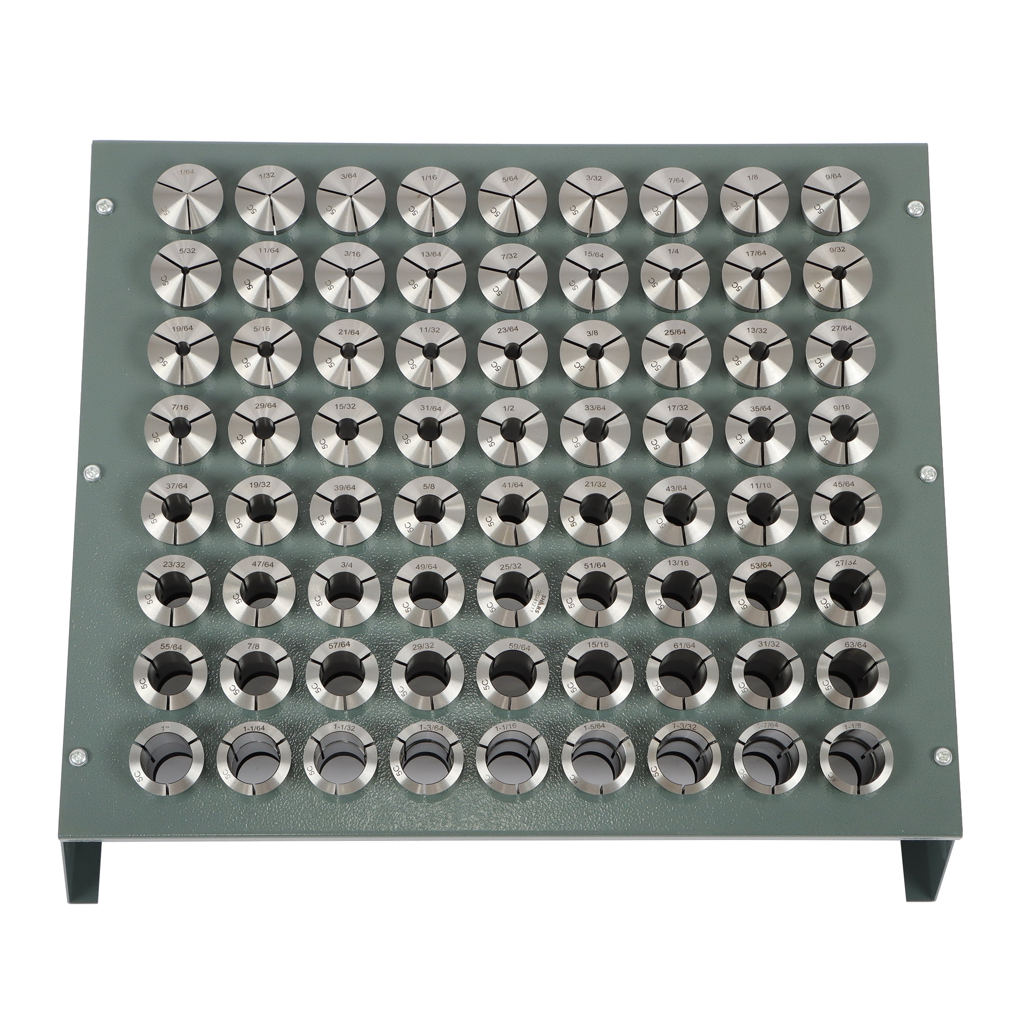 High Precision 72 Pcs 5C Collet Set (64th sizes) With Rack accuracy 0. ...
