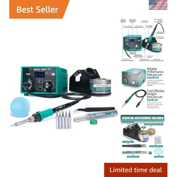 High Precision 75W Soldering Station with LED Display & Robust Metallic ...