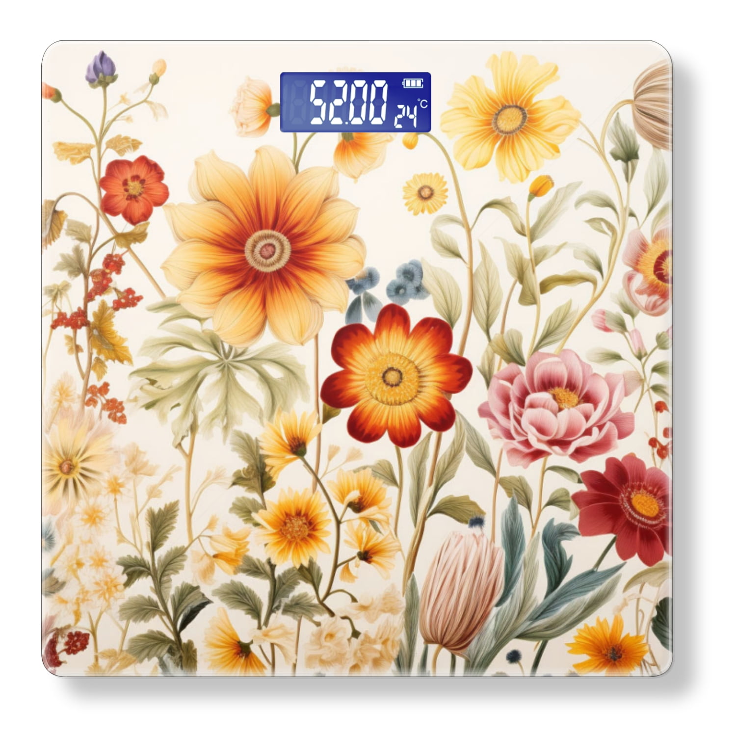 High Precision Body Weight Scale Smart Bathroom Scales with Large LCD ...