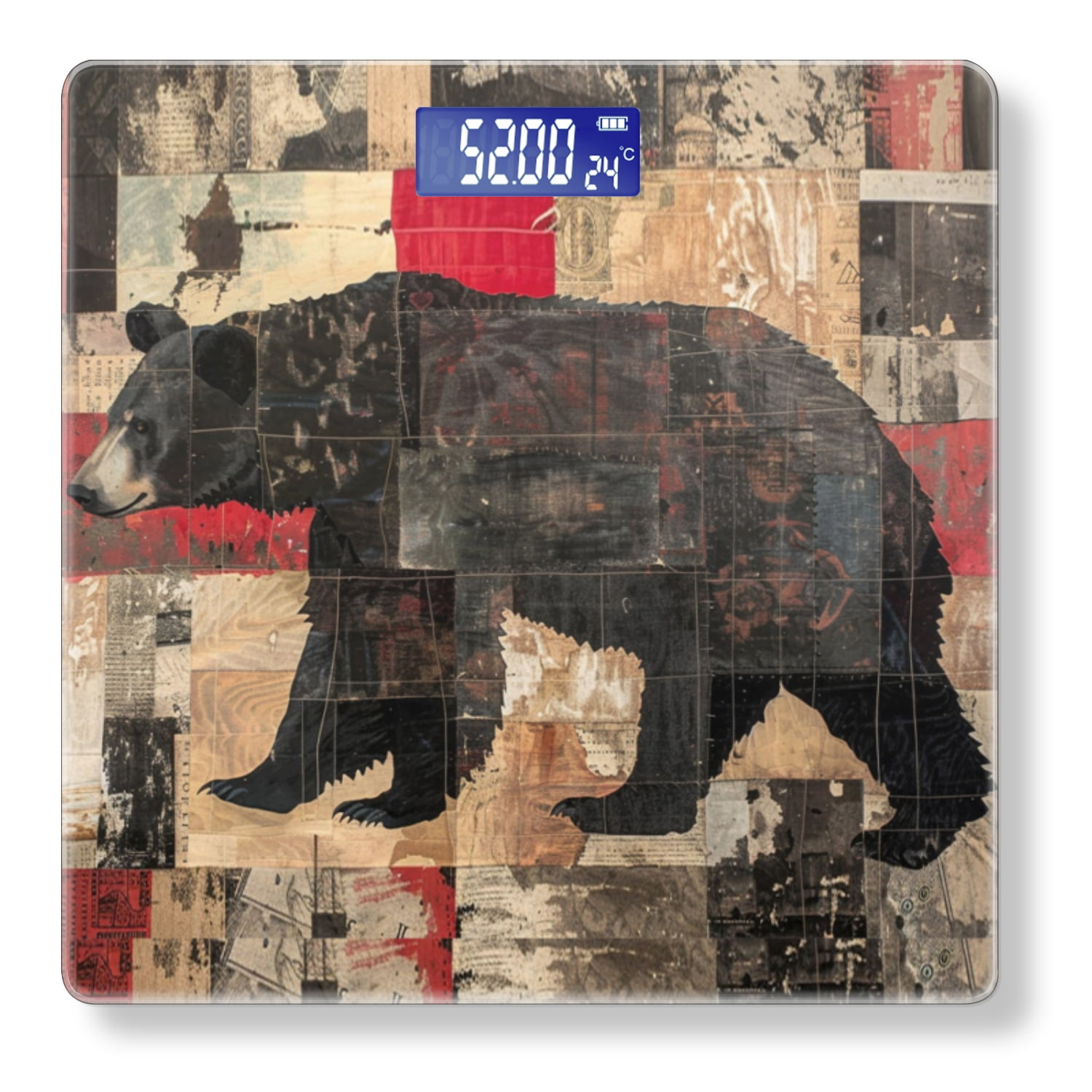 High Precision Body Weight Scale Smart Bathroom Scales with Large LCD ...