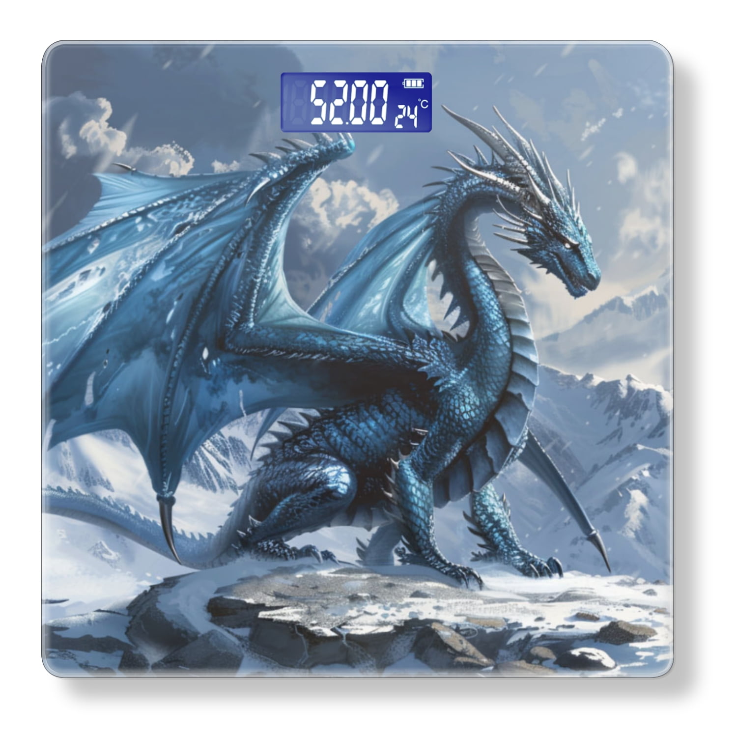 High Precision Body Weight Scale Smart Bathroom Scales with Large LCD Display(400lbs),Decorative ...