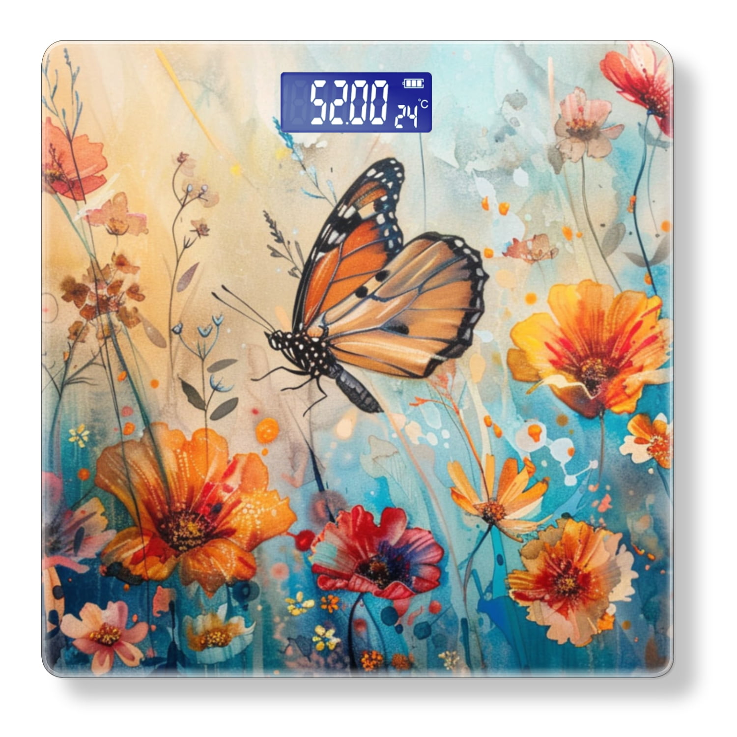 High Precision Body Weight Scale Smart Bathroom Scales with Large LCD ...