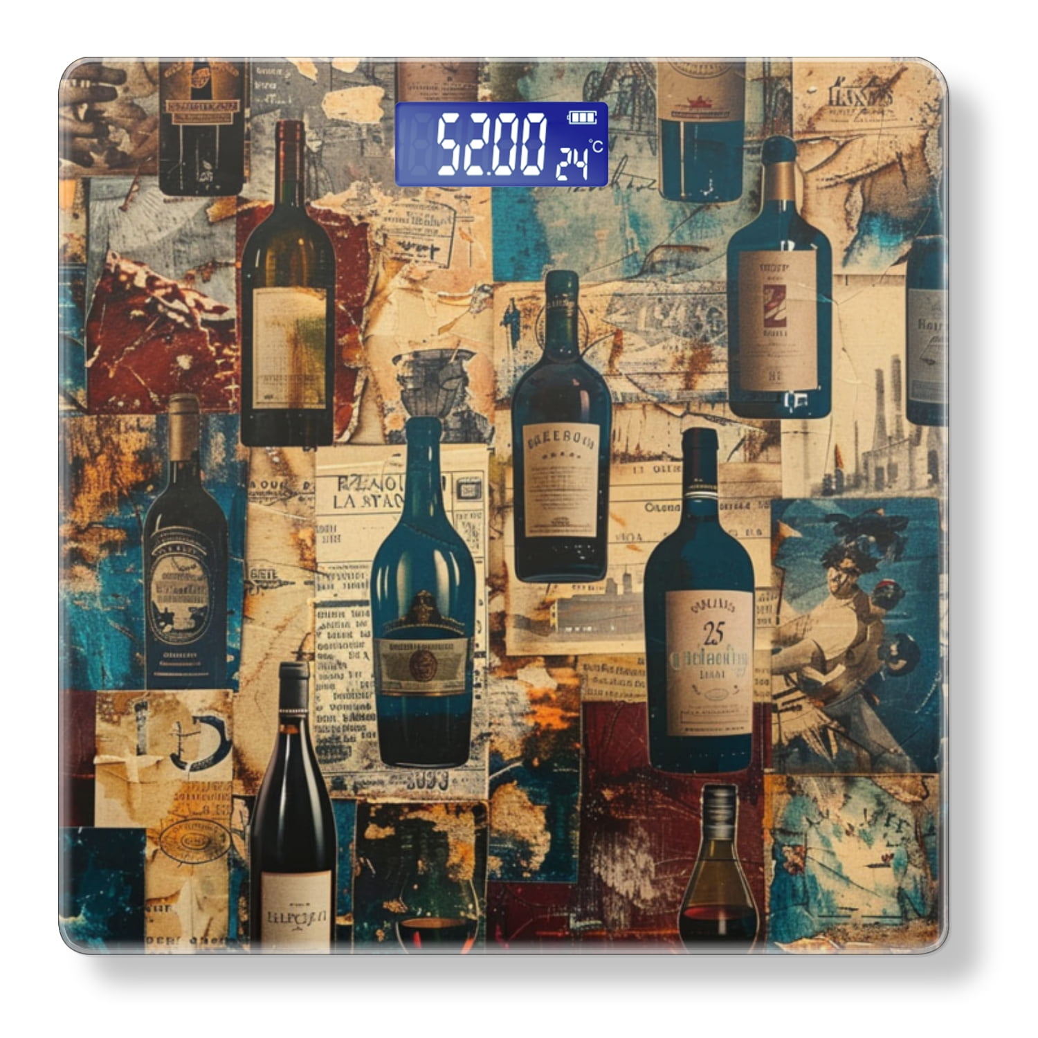 High Precision Body Weight Scale Smart Bathroom Scales with Large LCD ...