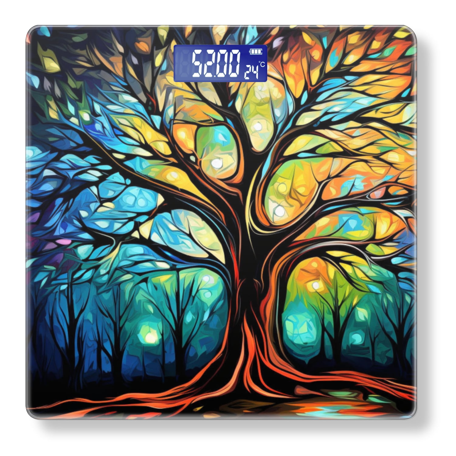 High Precision Body Weight Scale Smart Bathroom Scales with Large LCD ...