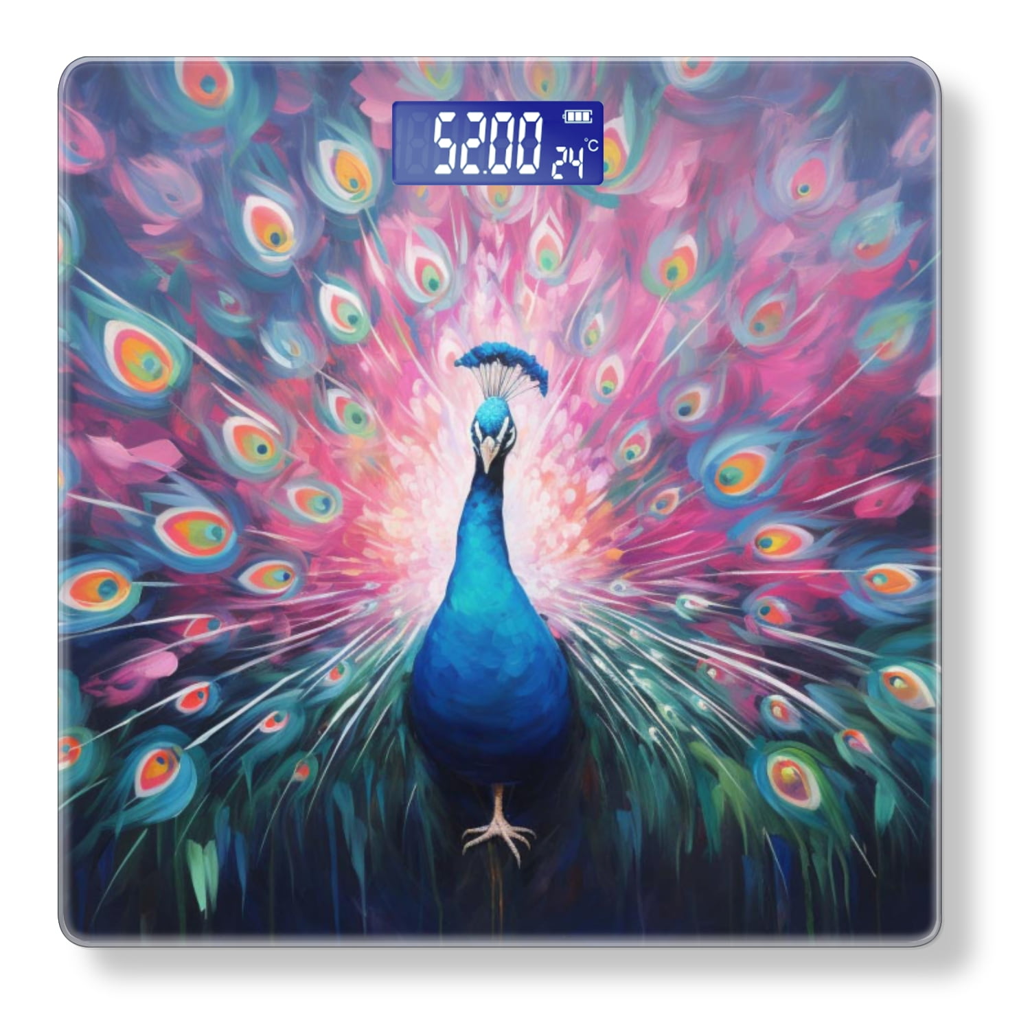 High Precision Body Weight Scale Smart Bathroom Scales with Large LCD ...