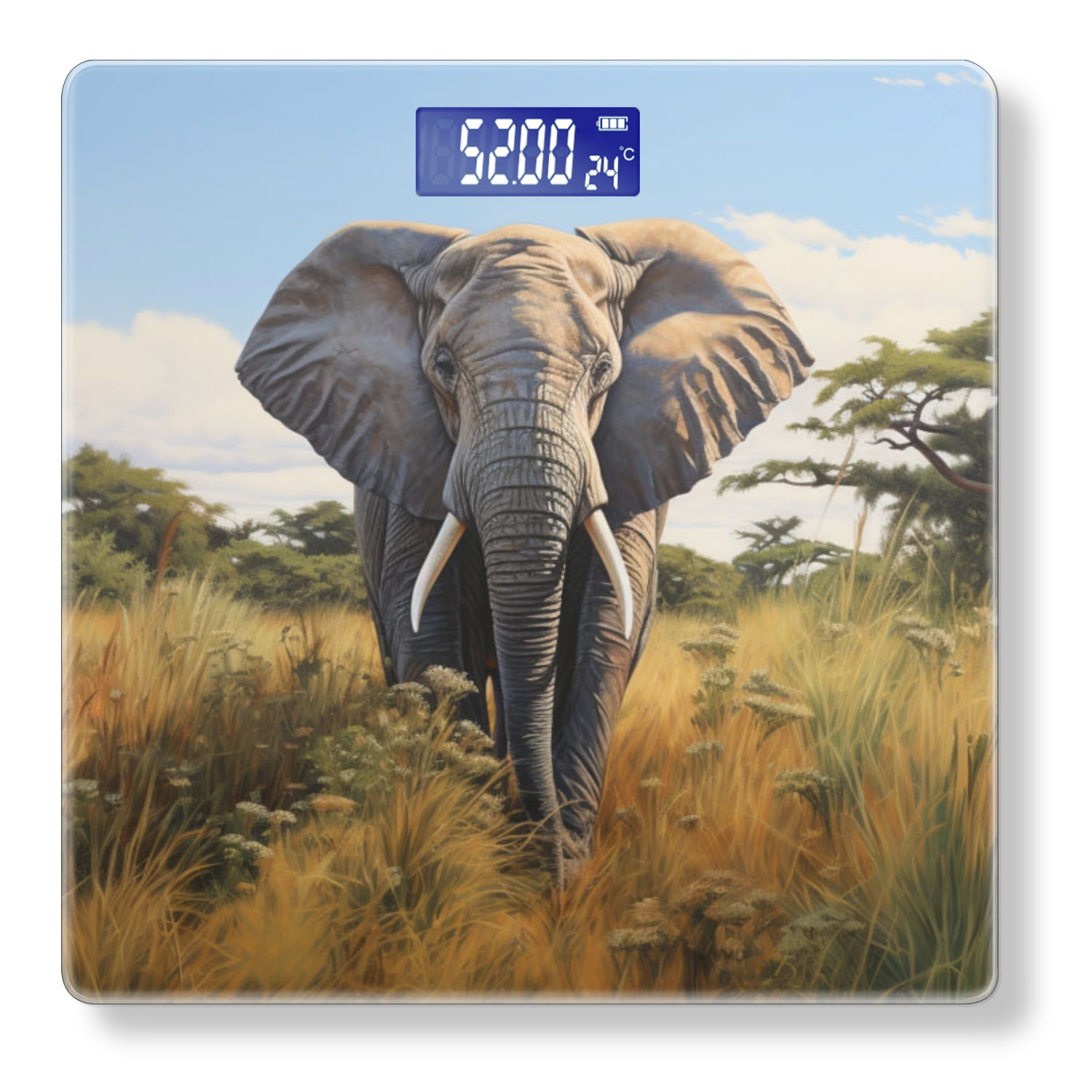 High Precision Body Weight Scale Smart Bathroom Scales with Large LCD ...