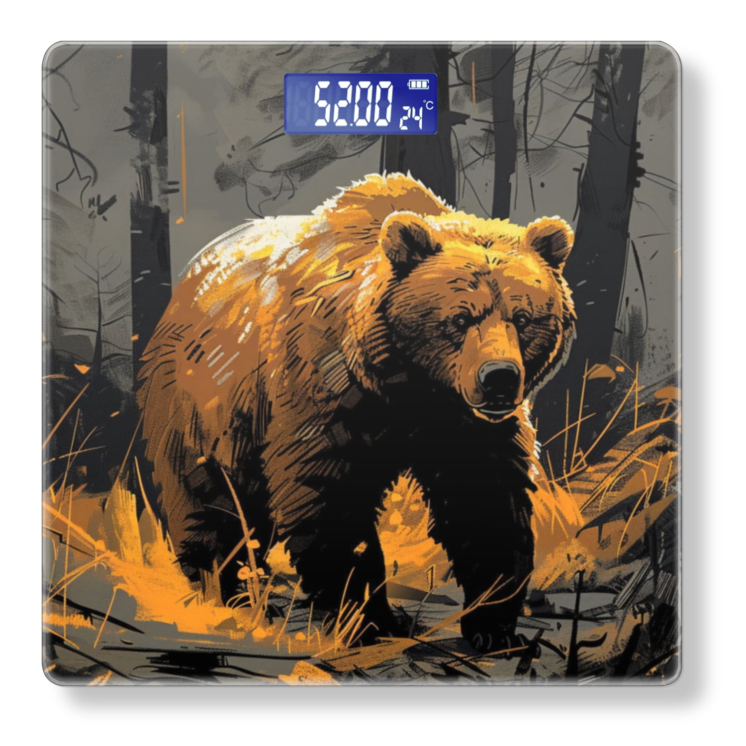 High Precision Body Weight Scale Smart Bathroom Scales with Large LCD ...