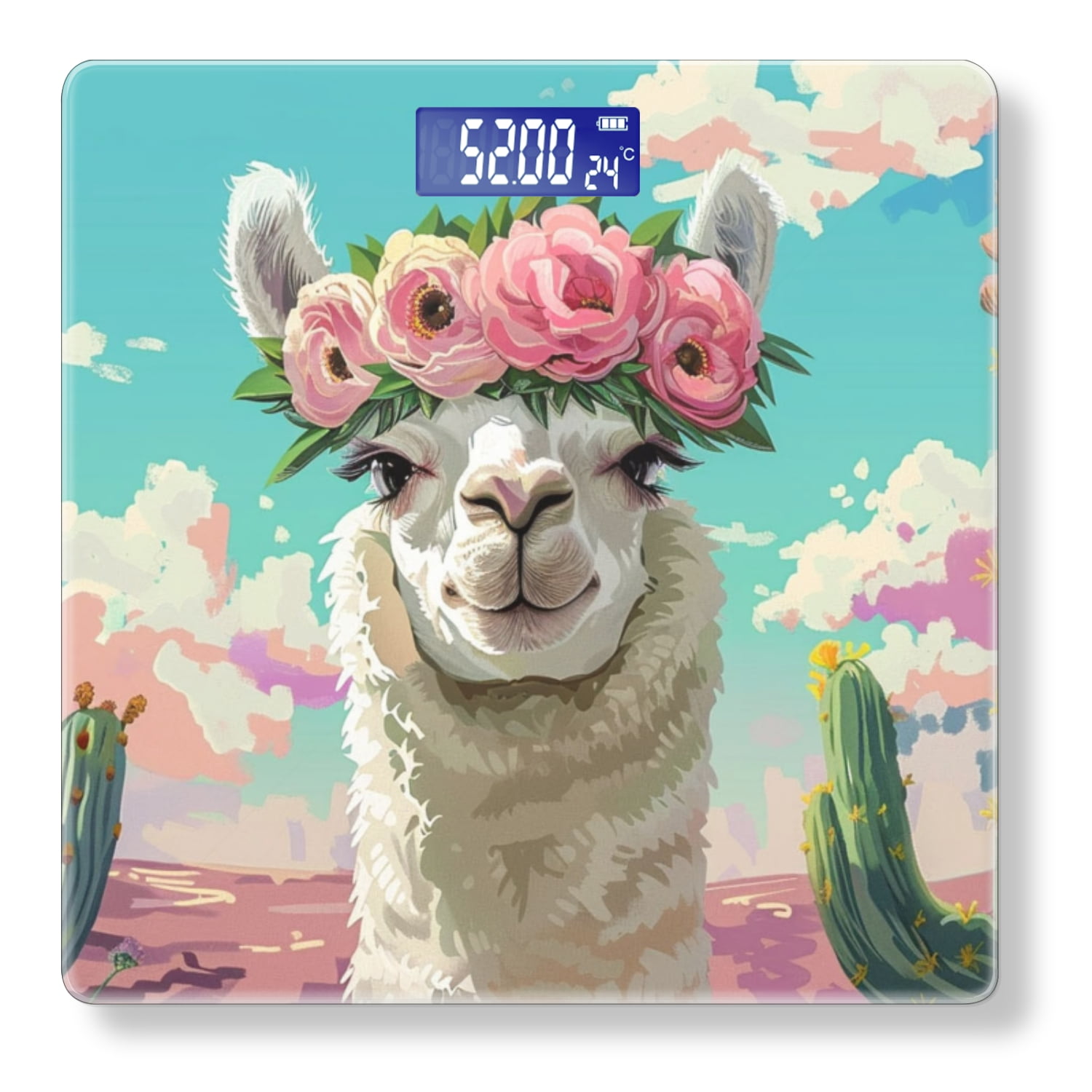 High Precision Body Weight Scale Smart Bathroom Scales with Large LCD ...