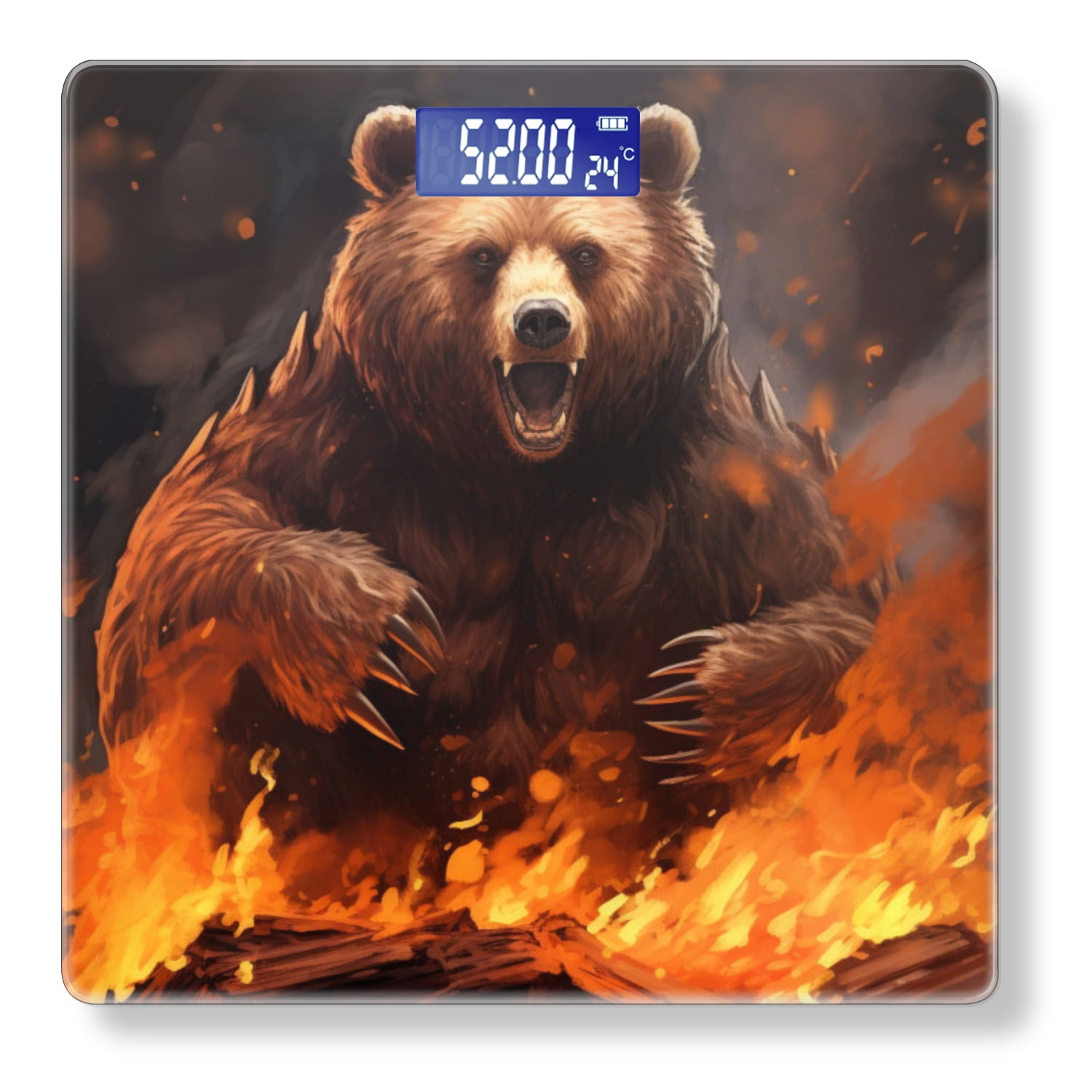 High Precision Body Weight Scale Smart Bathroom Scales with Large LCD ...