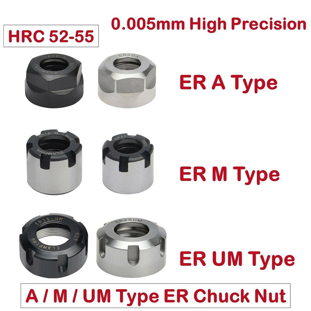 High Precision Collet Er 11/16/20/25/32/40 A/M/Um Clamping Nut Milling ...