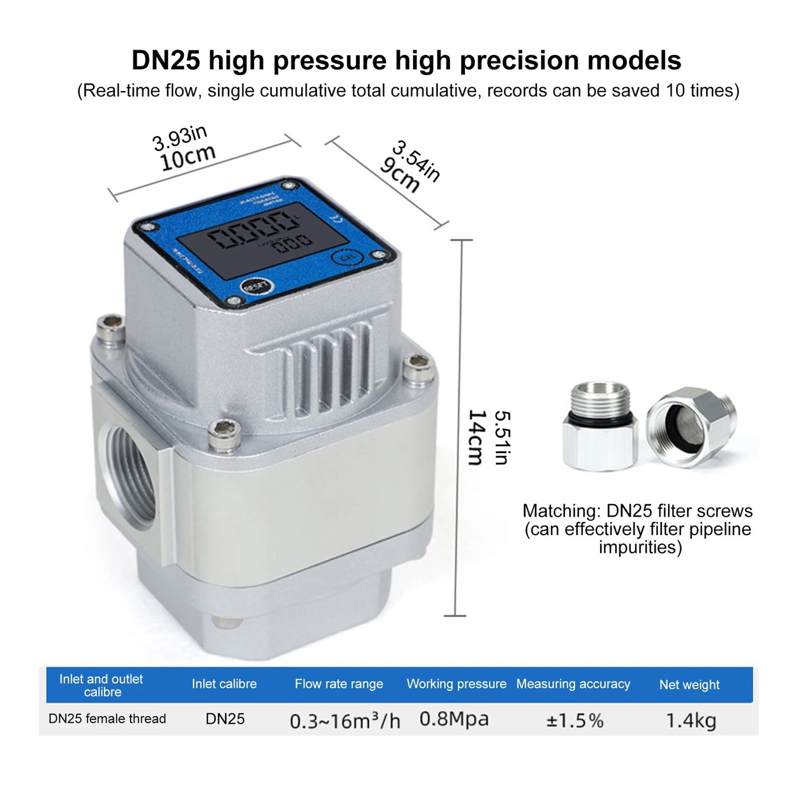 High-Precision Digital Gas Meter Roots Flow Meter With LCD Display for Industry-Grade Accurate ...